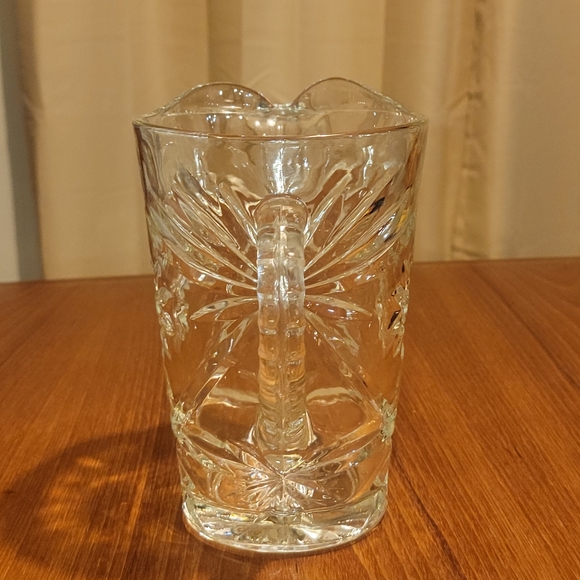 Unique Vintage | Dining | Vintage Crystal Clear Cut Glass Pitcher 95s ...
